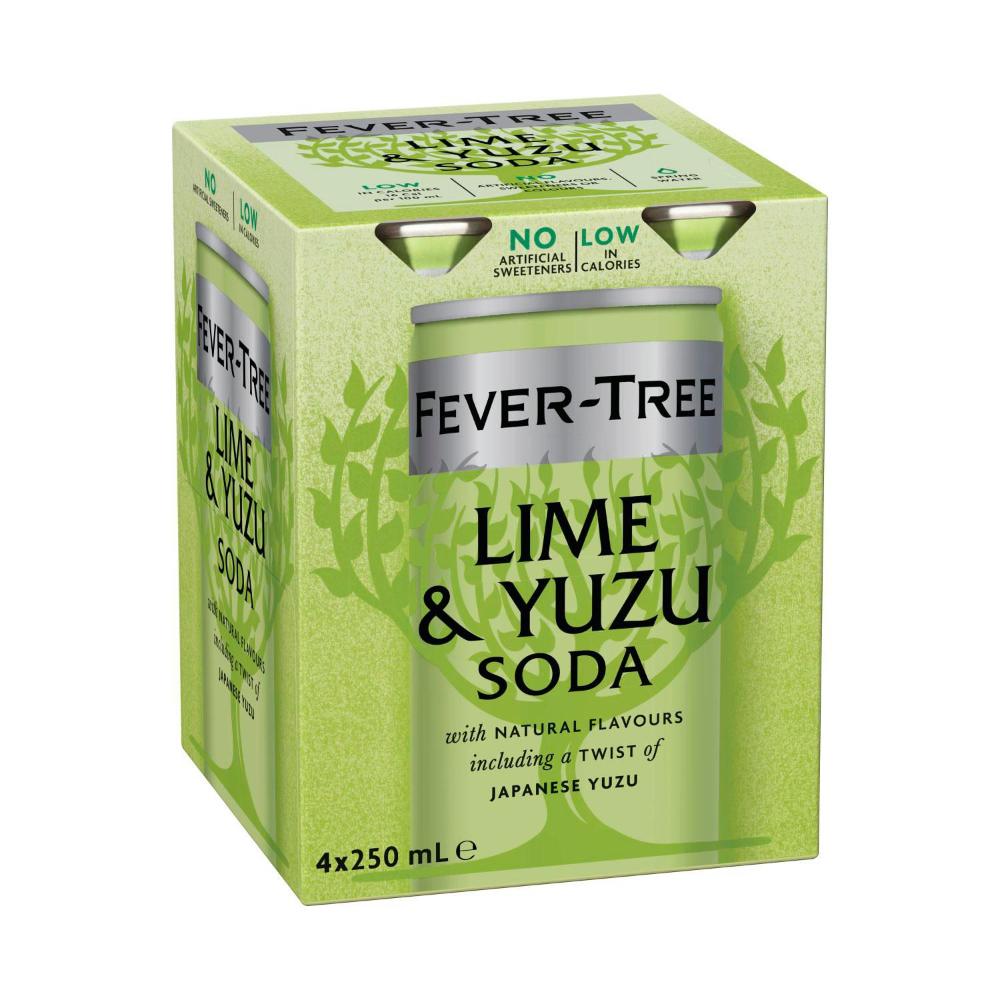 Buy Fever-Tree Lime & Yuzu Soda 4x250ml 4 Pack | Coles