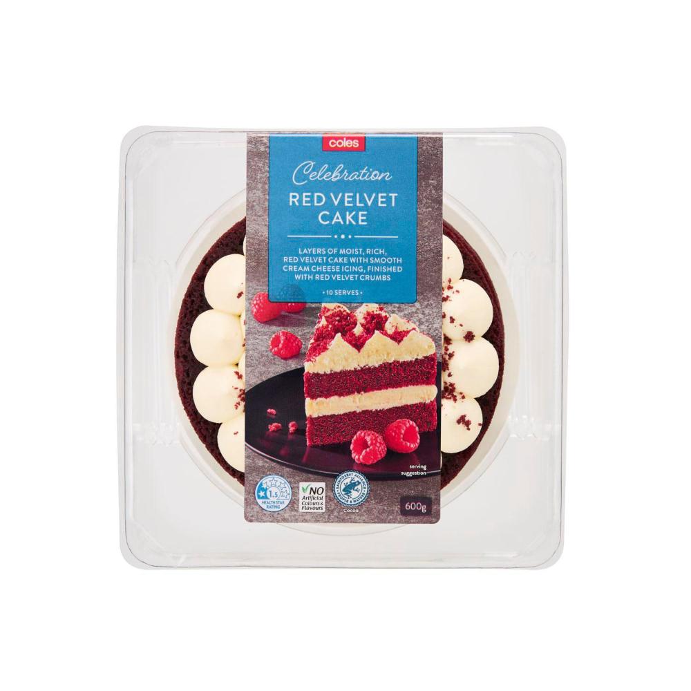 Buy Coles Red Velvet Cake 600g 600GRAM | Coles