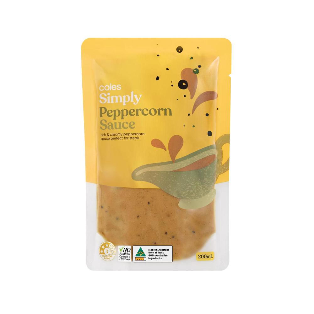 Buy Coles Simply Peppercorn Gravy 200mL | Coles