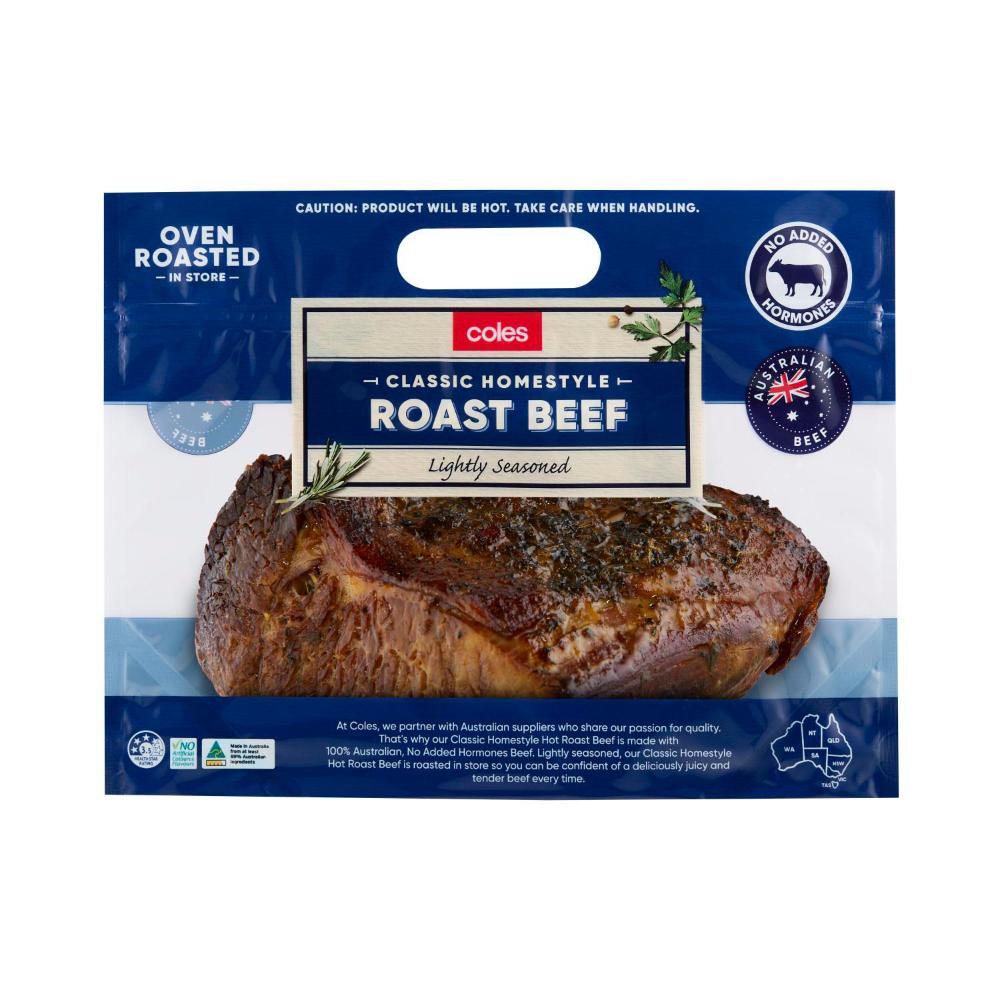 Buy Coles No Added Hormones Hot Roast Beef 1 Each | Coles
