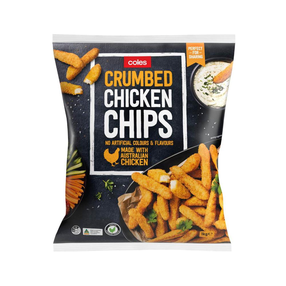 Buy Coles Frozen Chicken Chips 1kg | Coles