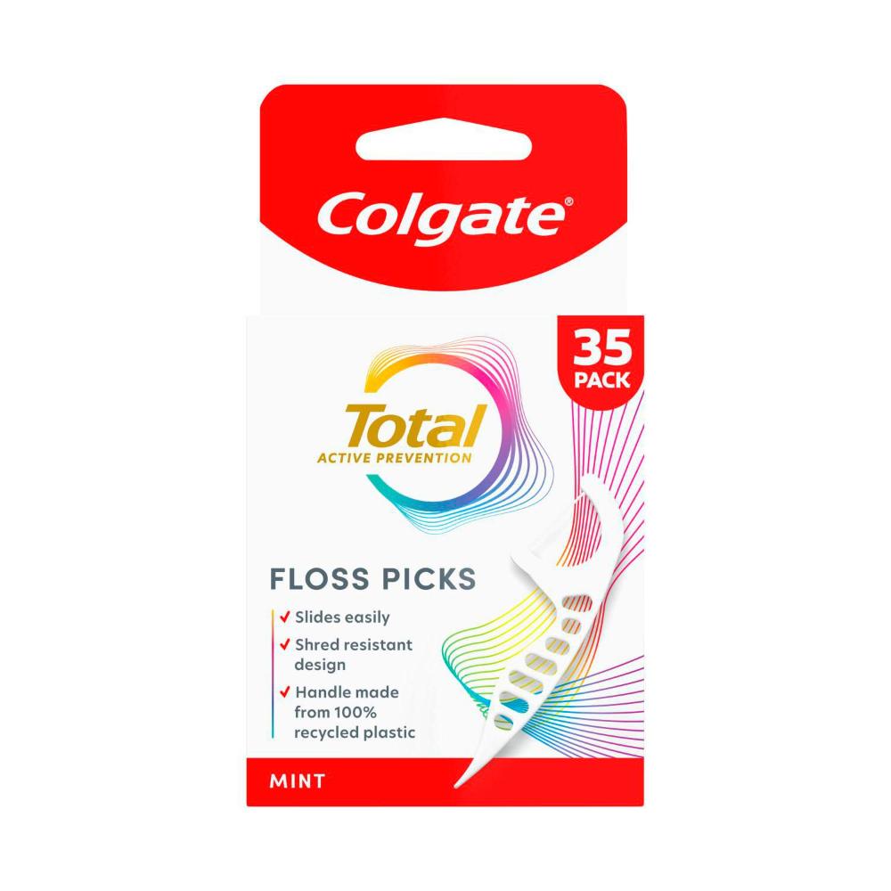 Buy Colgate Total Active Prevention Floss Picks 35 Pack | Coles