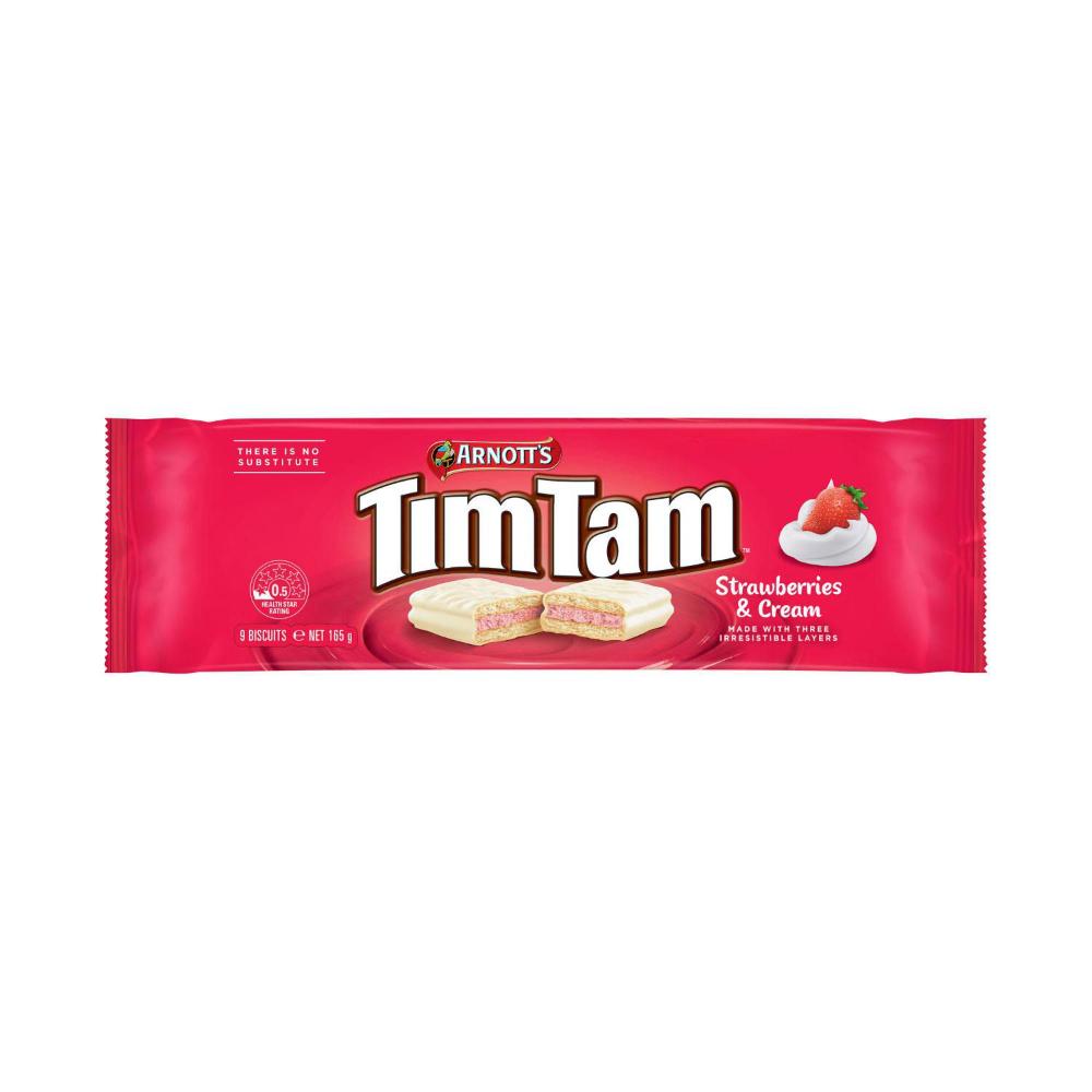 Buy Arnott's Tim Tam Biscuits Strawberries & Cream 165g | Coles