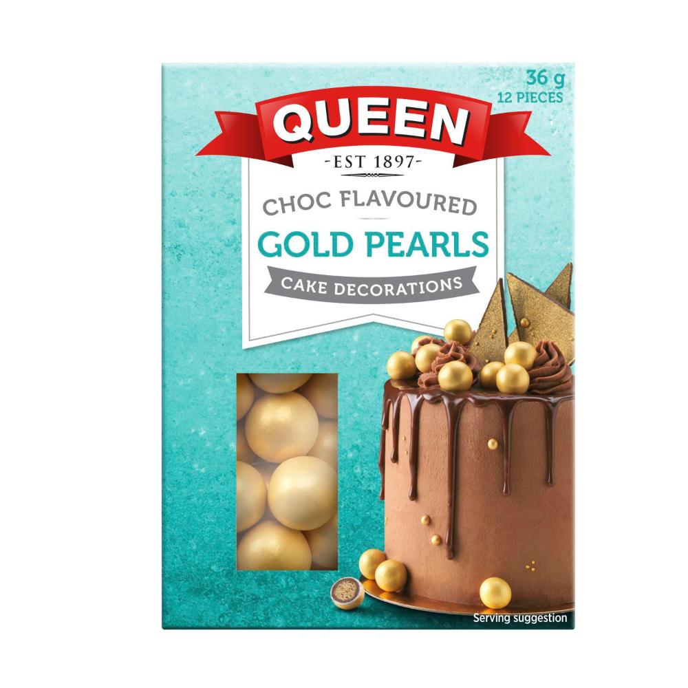 Buy Queen Choc Flavoured Gold Pearls 36g | Coles