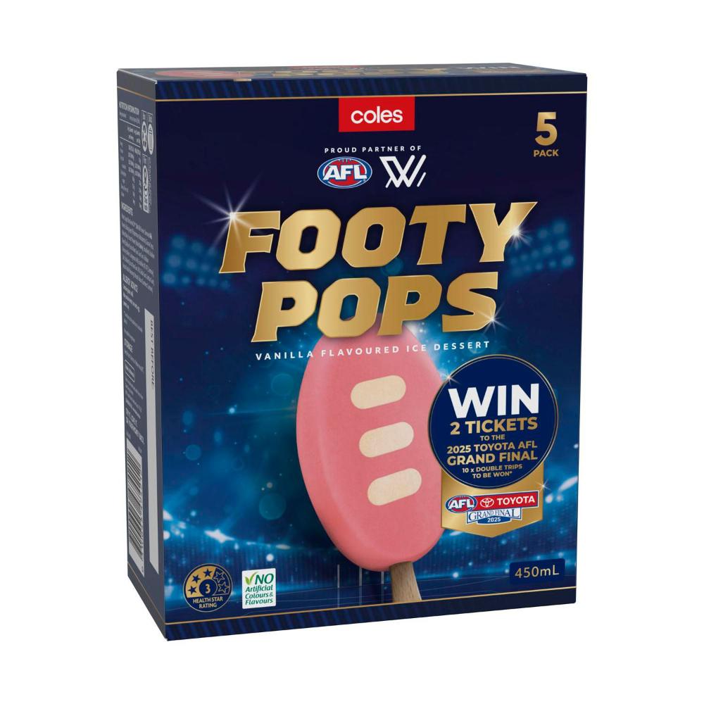 Buy Coles AFL Footy Pop 5 Pack | Coles