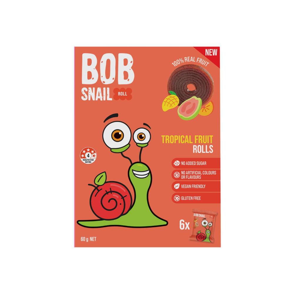 Buy Bob Snail Fruit Roll Tropical Fruit 60g | Coles