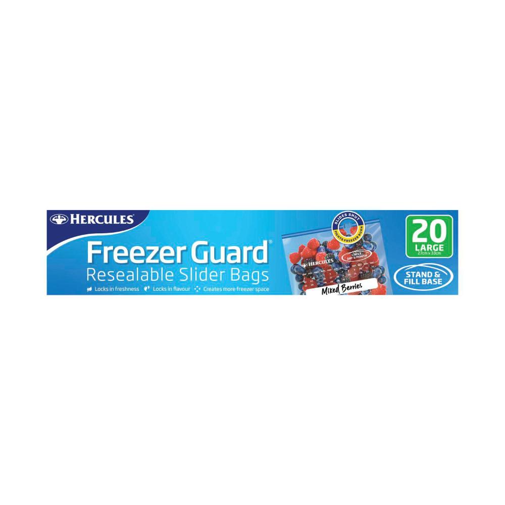 Buy Hercules Freezerguard Resealable Large Slider Bags 20 Pack | Coles