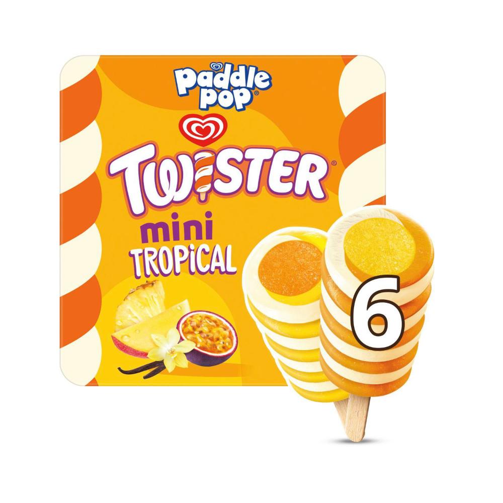 Buy Streets Paddle Pop Twister Mini Tropical Ice Block Sticks 6 Pack ...