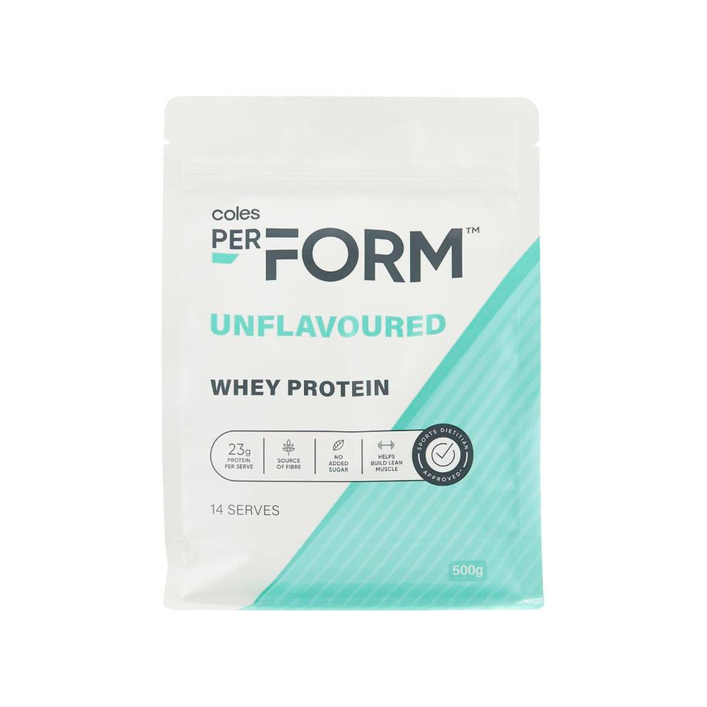 Buy Coles Perform Whey Protein Unflavoured 500g | Coles
