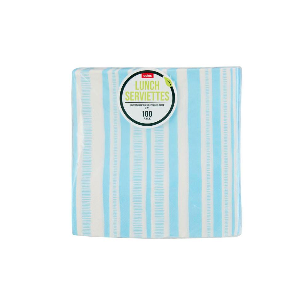 Buy Coles Coloured Serviettes 100 Pack | Coles
