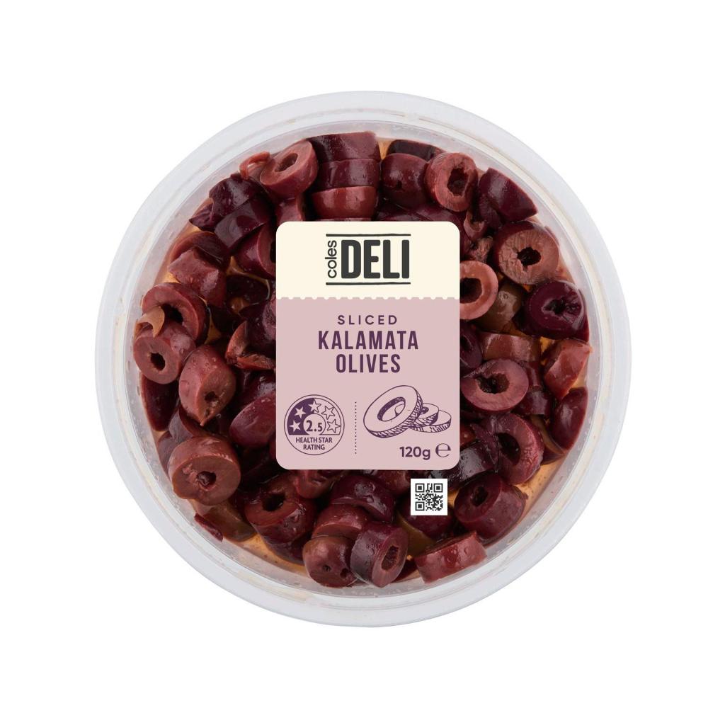 Buy Coles Deli Sliced Kalamata Olives 120g | Coles