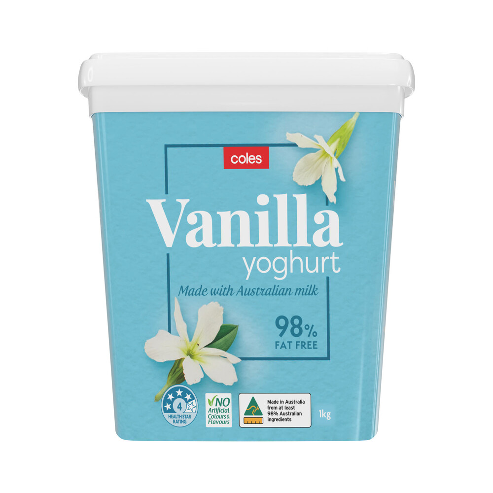Buy Coles Vanilla Yoghurt 1kg | Coles