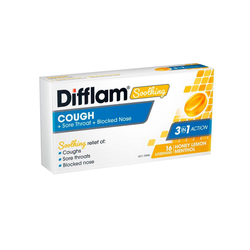 Buy Difflam Soothing Lozenges Cough 3 In 1 16 Pack | Coles