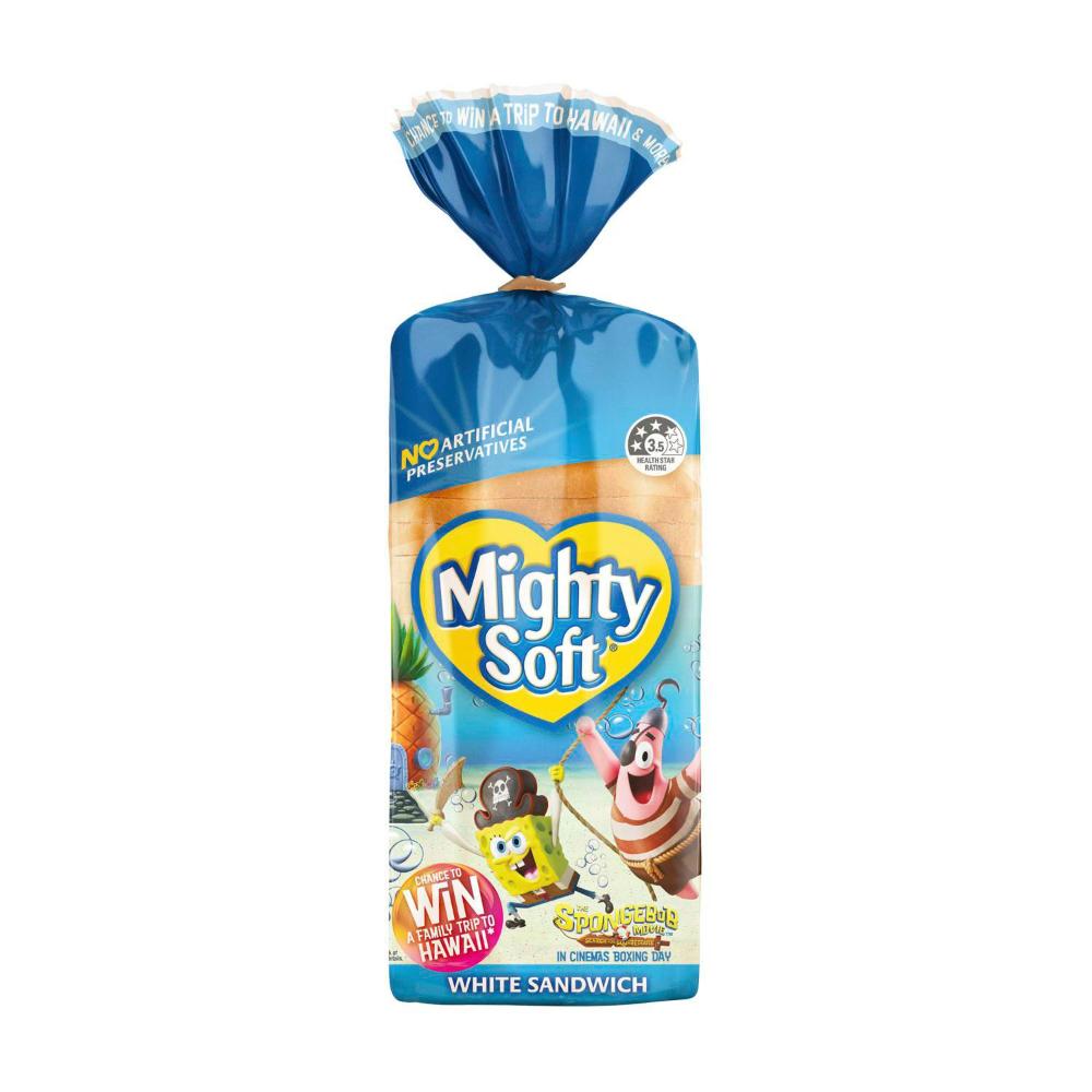 Buy Mighty Soft White Sandwich Bread 700g | Coles
