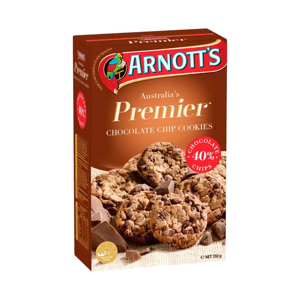 Buy Arnott's Cookies Premier Choc Chip 310g | Coles
