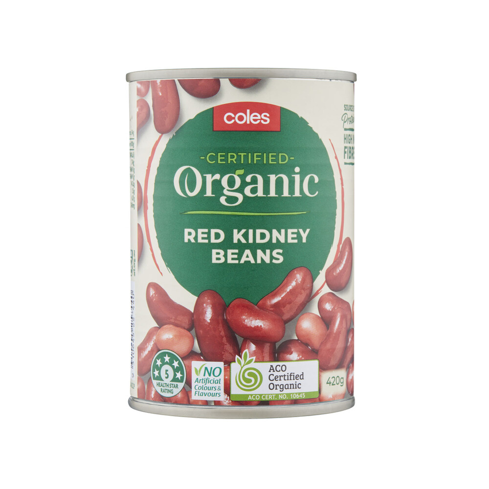 Buy Coles Organic Red Kidney Beans 420g | Coles