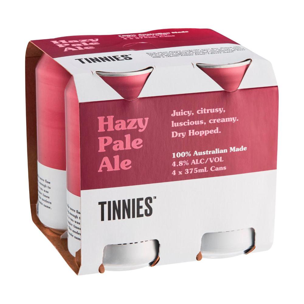 Buy Tinnies Hazy Pale Can 375ml 4 Pack | Coles