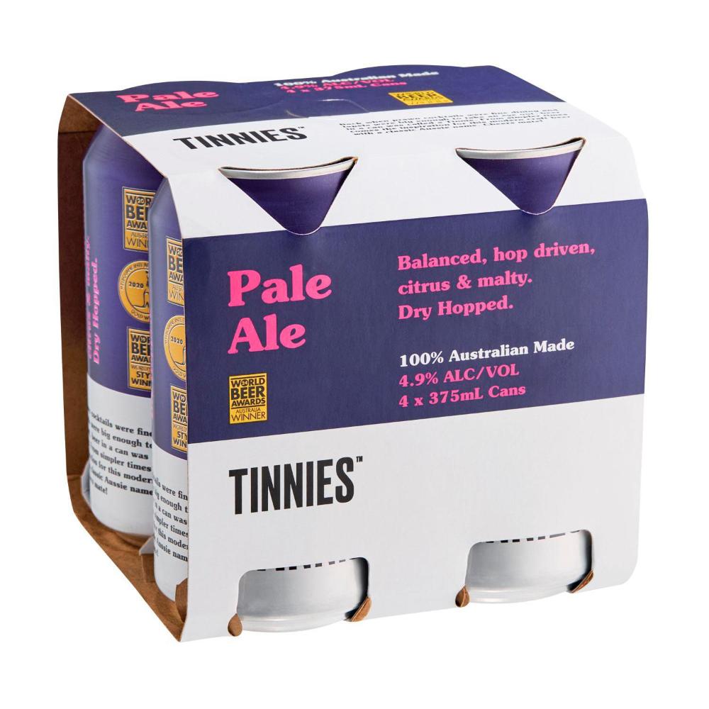 Buy Tinnies Pale Ale Can 375ml 4 Pack | Coles