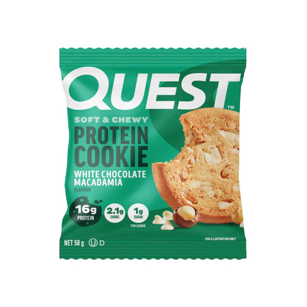 Buy Quest Protein Cookie White Choc Macadamia 58g | Coles