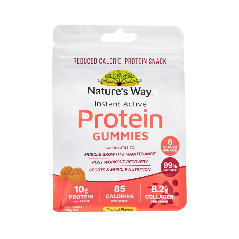 Buy Nature's Way Instant Active Protein Gummies Tropical 40 Pack | Coles