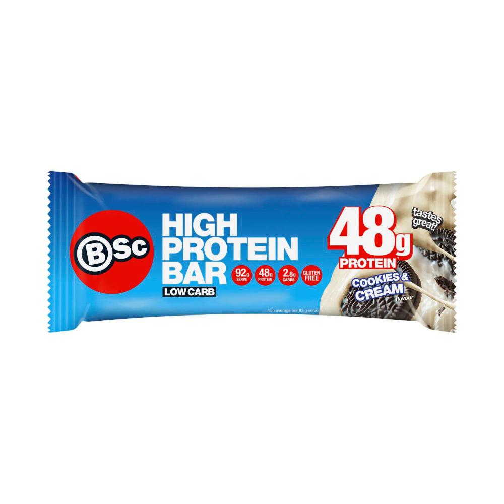 Buy BSC High Protein Bar Cookies & Cream 92g | Coles