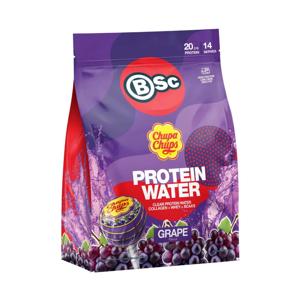 Buy BSc X Chupa Chups Protein Water Grape 350g | Coles