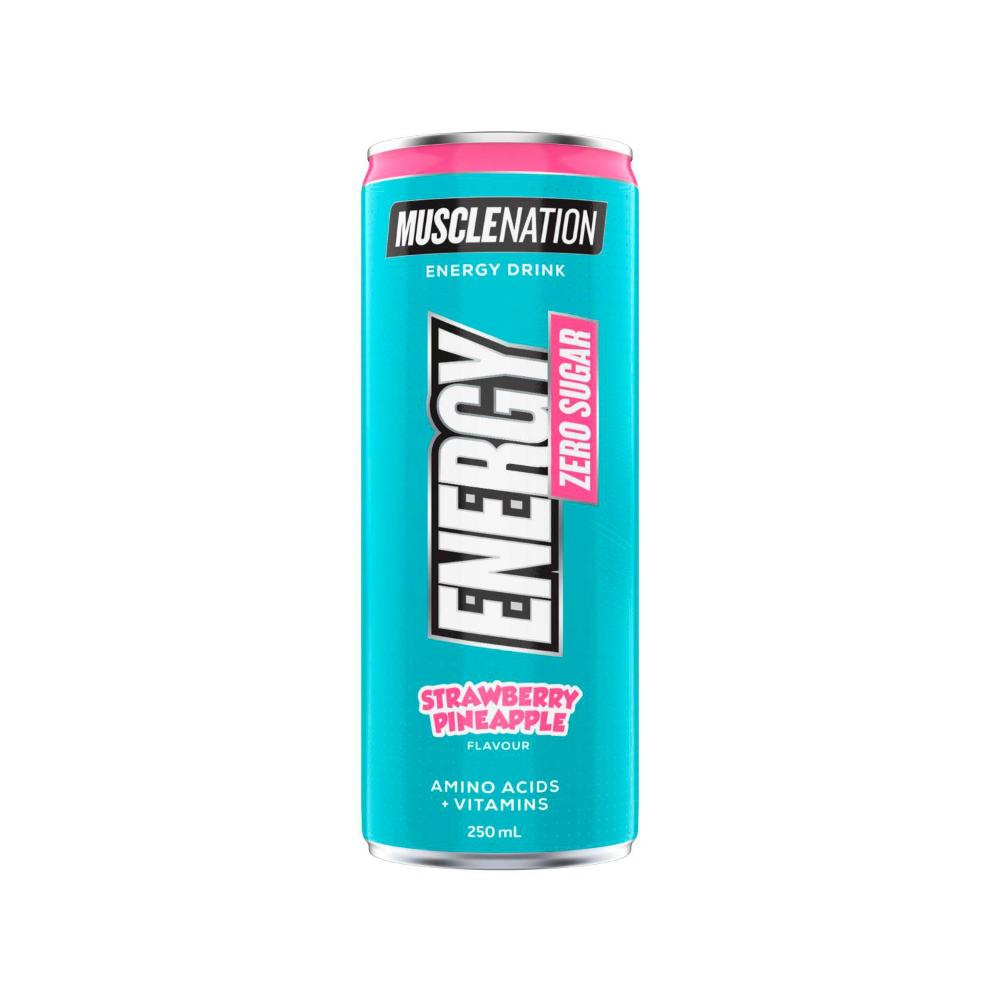 Buy Muscle Nation Energy Drink Strawberry Pineapple 250mL | Coles