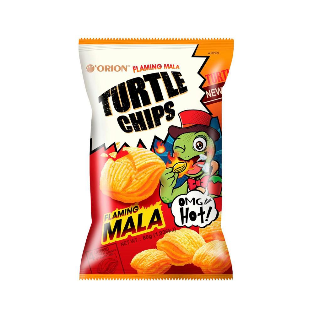 Buy Orion Turtle Chips Flaming Mala 80g | Coles