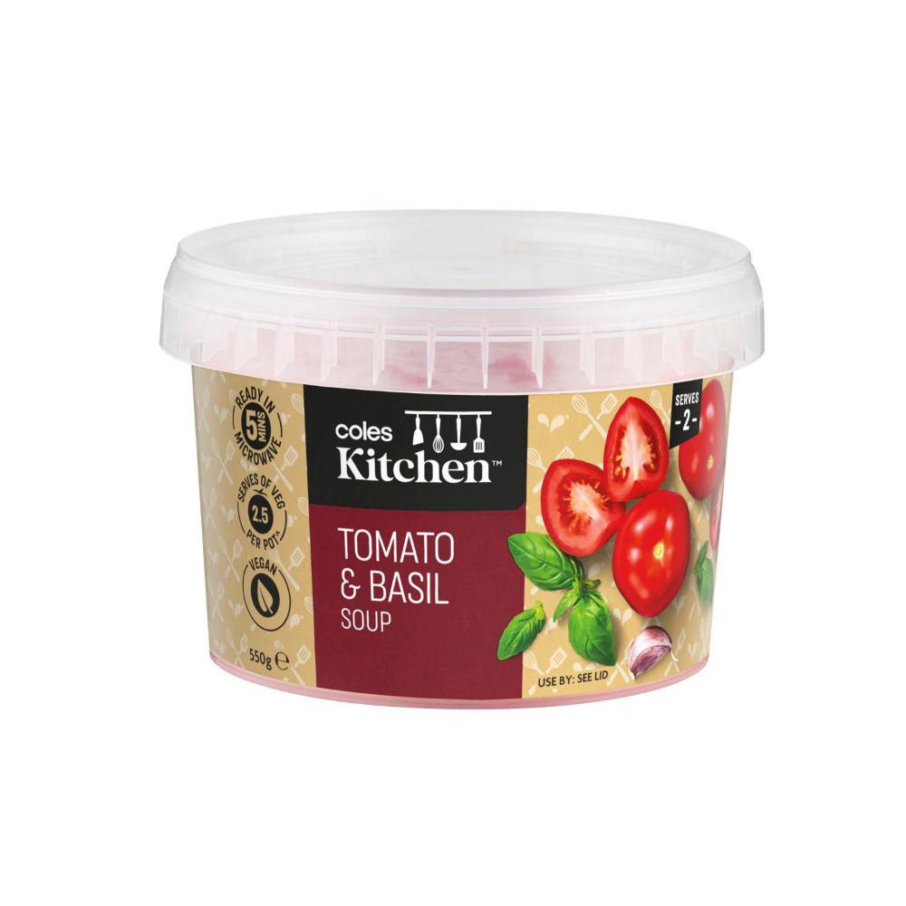 Buy Coles Kitchen Soup Tomato & Basil 550g | Coles