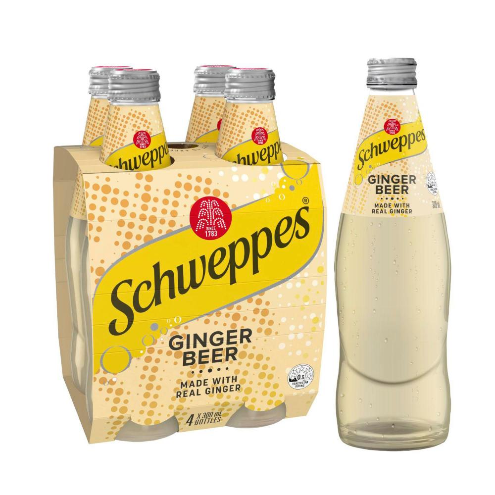 Buy Schweppes Mixers Ginger Beer 4 Pack 300mL | Coles